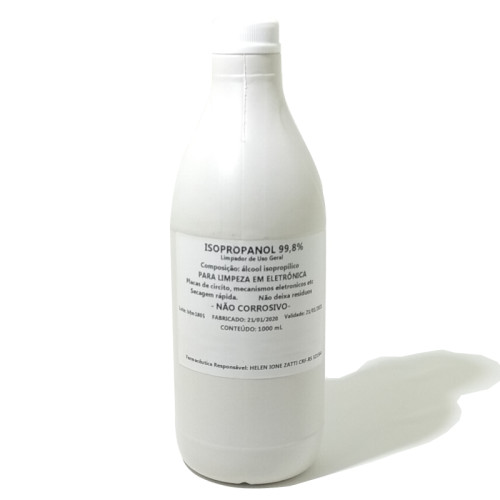 Álcool Isopropílico 1000ml 99,6% p/ Limpador de Uso Geral Canoas RS Álcool Isopropílico 1000ml 99,6% p/ Limpador de Uso Geral Canoas RS